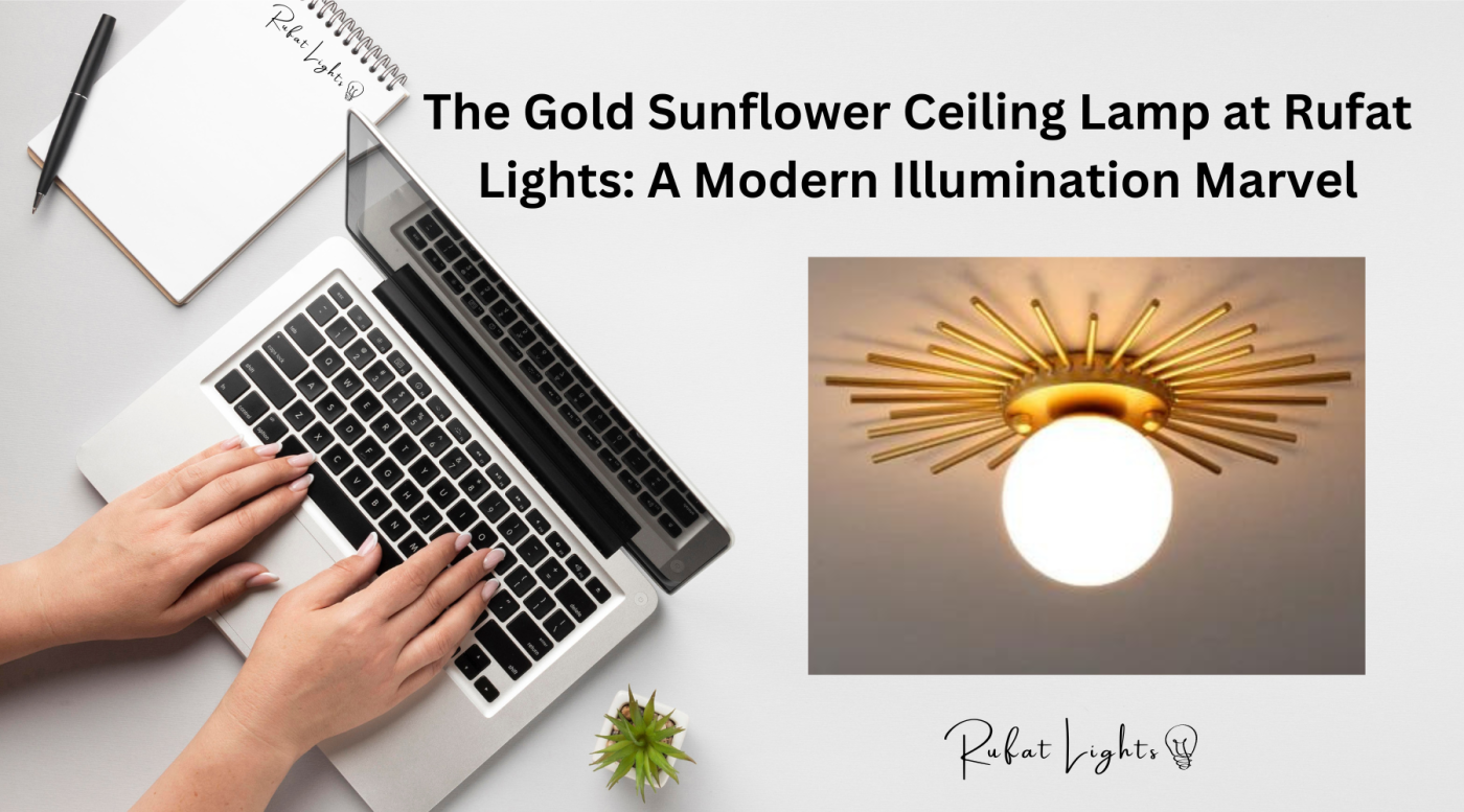 Discover the Gold Sunflower Ceiling Lamp from Rufat Lights: Elegant ...