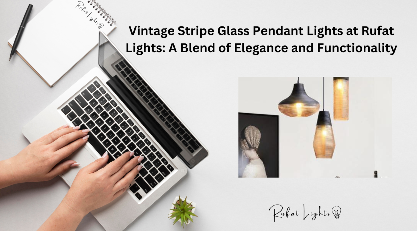 Enhance your space with Vintage Stripe Glass Pendant Lights. Featuring ...