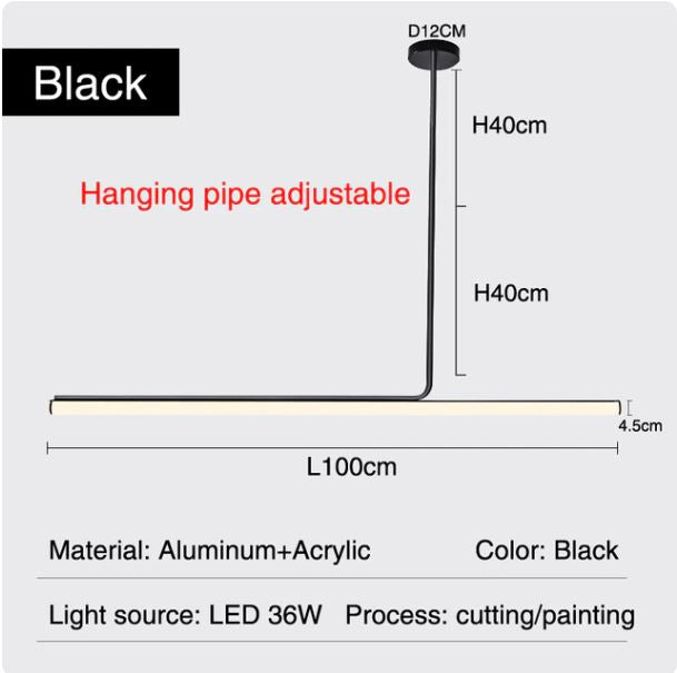 Contemporary Elegance: Modern Long Tube Pendant Light