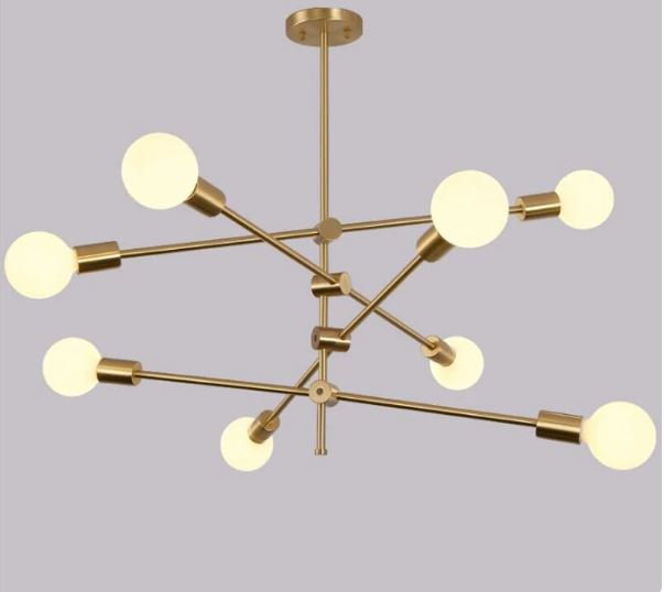 Contemporary Gold Rod Chandelier Lighting - Modern Elegance in ...