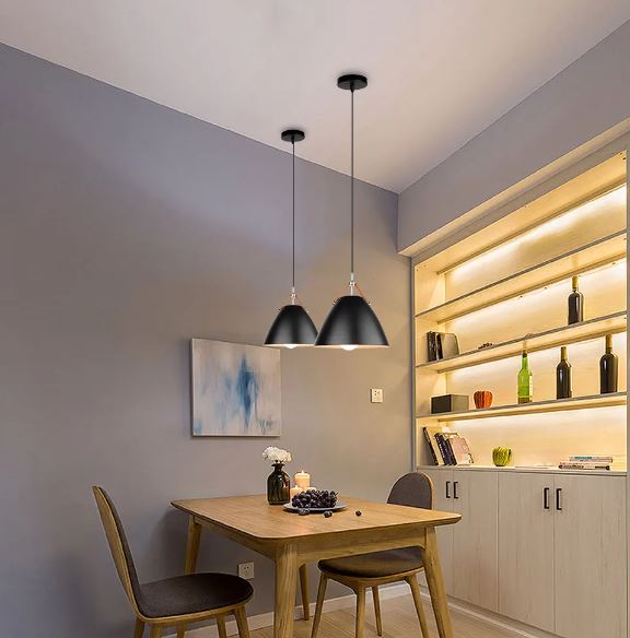 Contemporary Elegance: Strapped Cone Pendant Light – Rufatlights