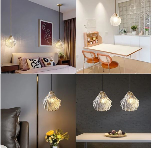 Marine Glass Shell Wall Light | Ocean-Inspired Wall Sconce – Rufatlights