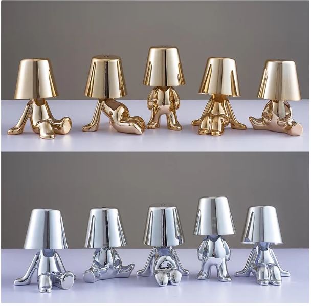 Luxurious Glow: Little Golden Man Table Lamp – Rufatlights