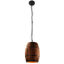 Natural Wood Wine Barrel Pendant Lights - Rustic Elegance for Your Home