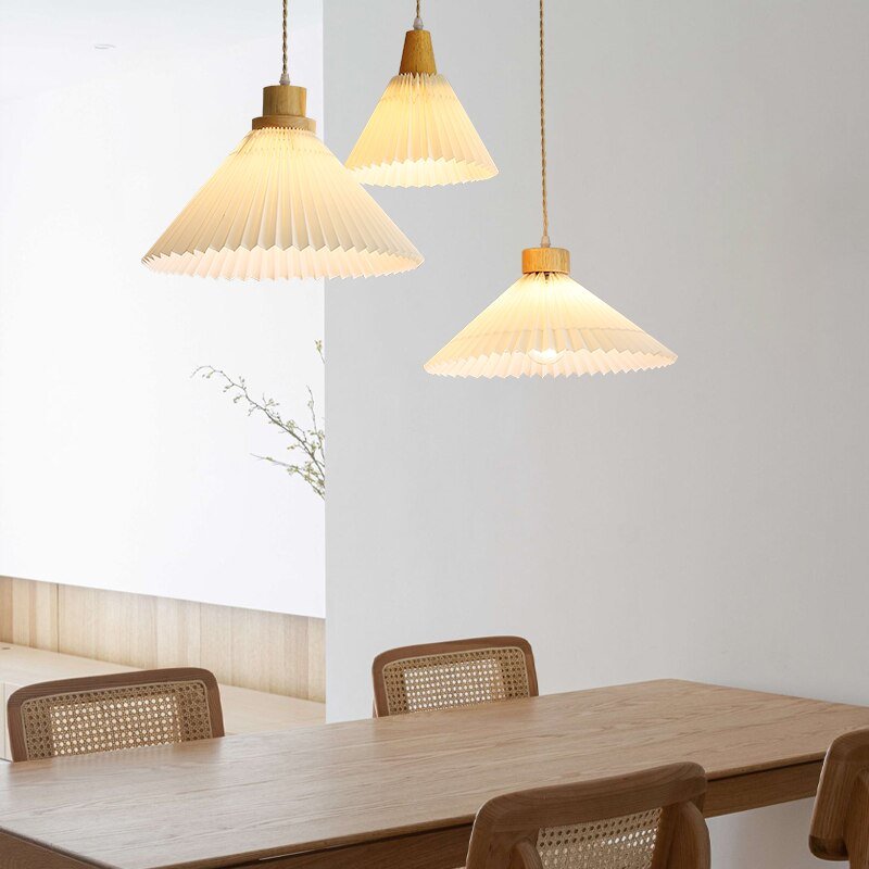 Elevate Your Space with Elegant Pleated Lampshade Pendant Lights