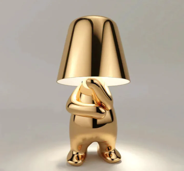Luxurious Glow: Little Golden Man Table Lamp