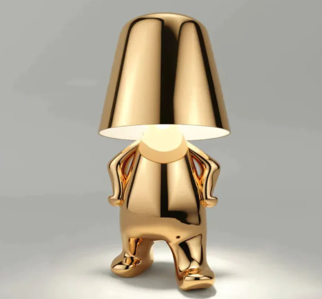 Luxurious Glow: Little Golden Man Table Lamp