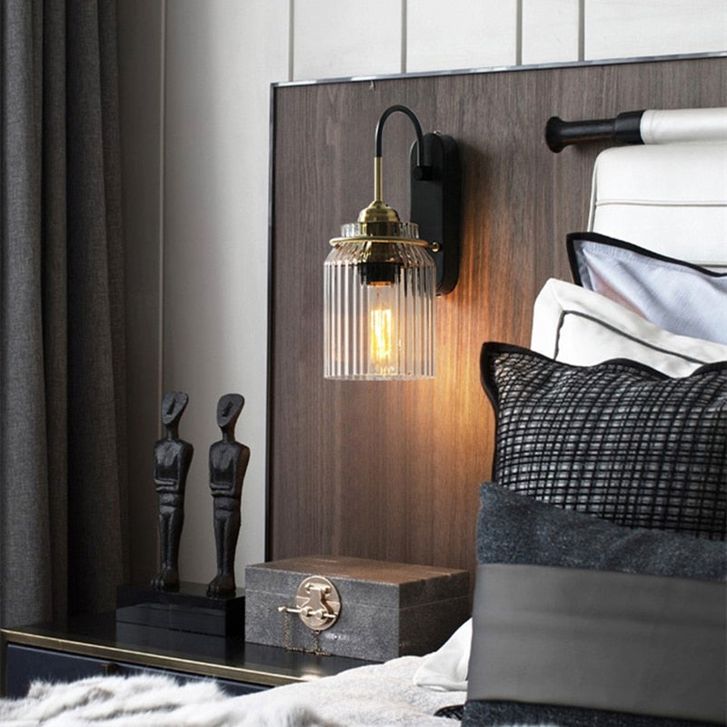 Illuminating Industrial Charm: Glass Funnel Wall Lamps