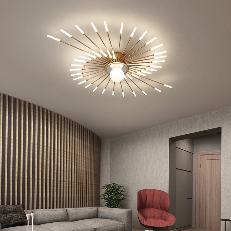 Contemporary Full Star Shine Rays Chandelier Lamps - Illuminating ...