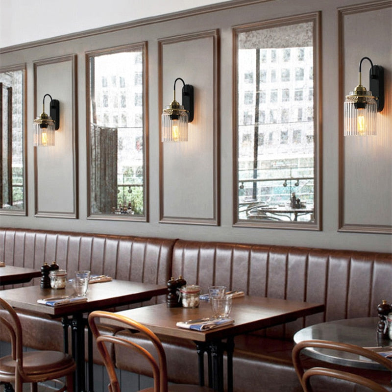 Illuminating Industrial Charm: Glass Funnel Wall Lamps