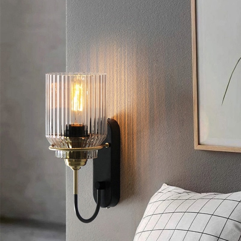 Illuminating Industrial Charm: Glass Funnel Wall Lamps