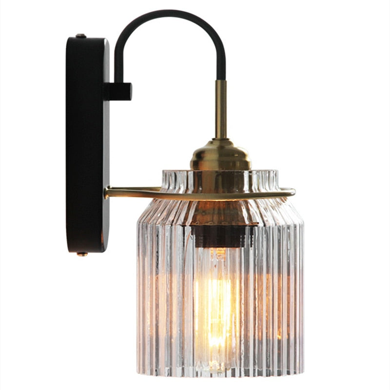 Illuminating Industrial Charm: Glass Funnel Wall Lamps