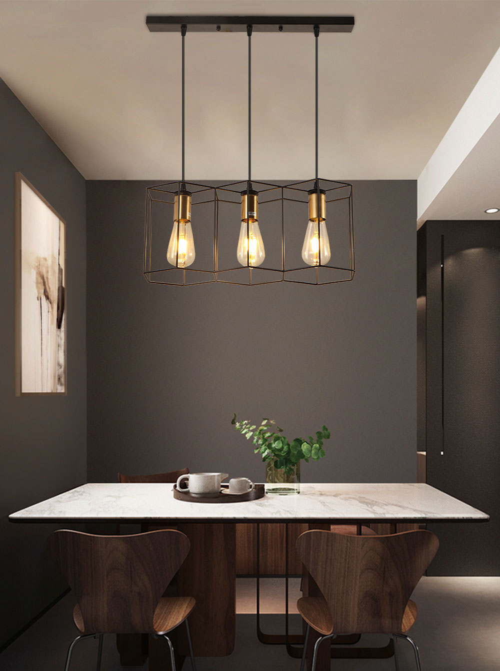 Sleek and Efficient: Modern Loft LED Metal Pendant Lamp