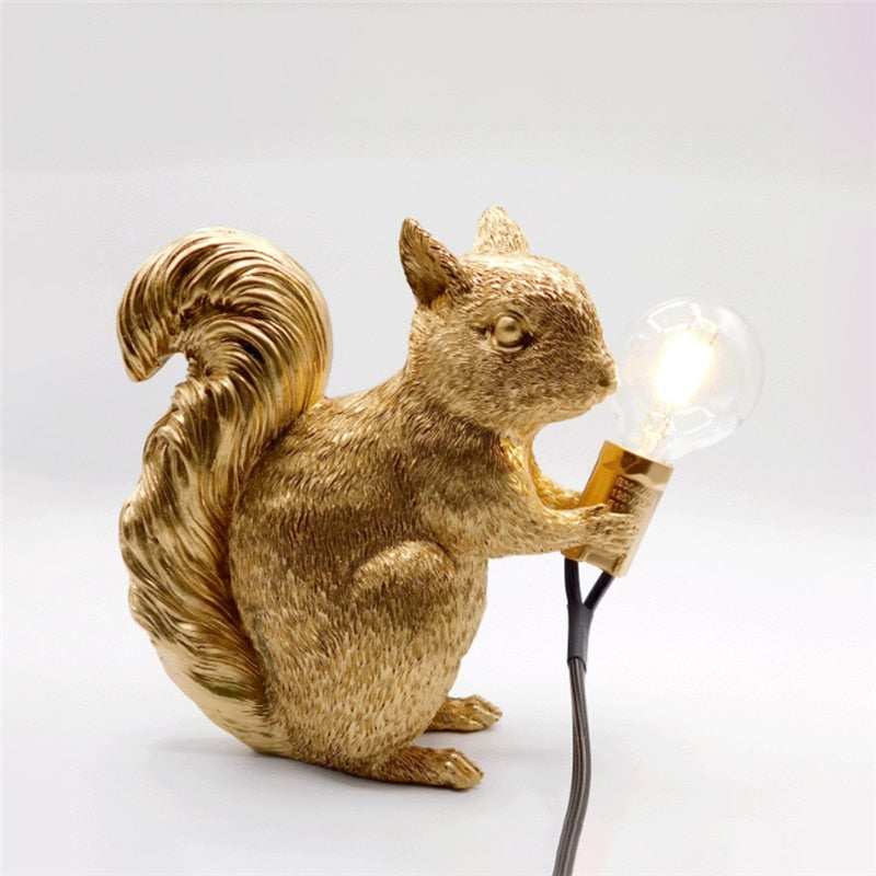 Whimsical Elegance: Nordic Designer Cute Squirrel Table Lamp for ...
