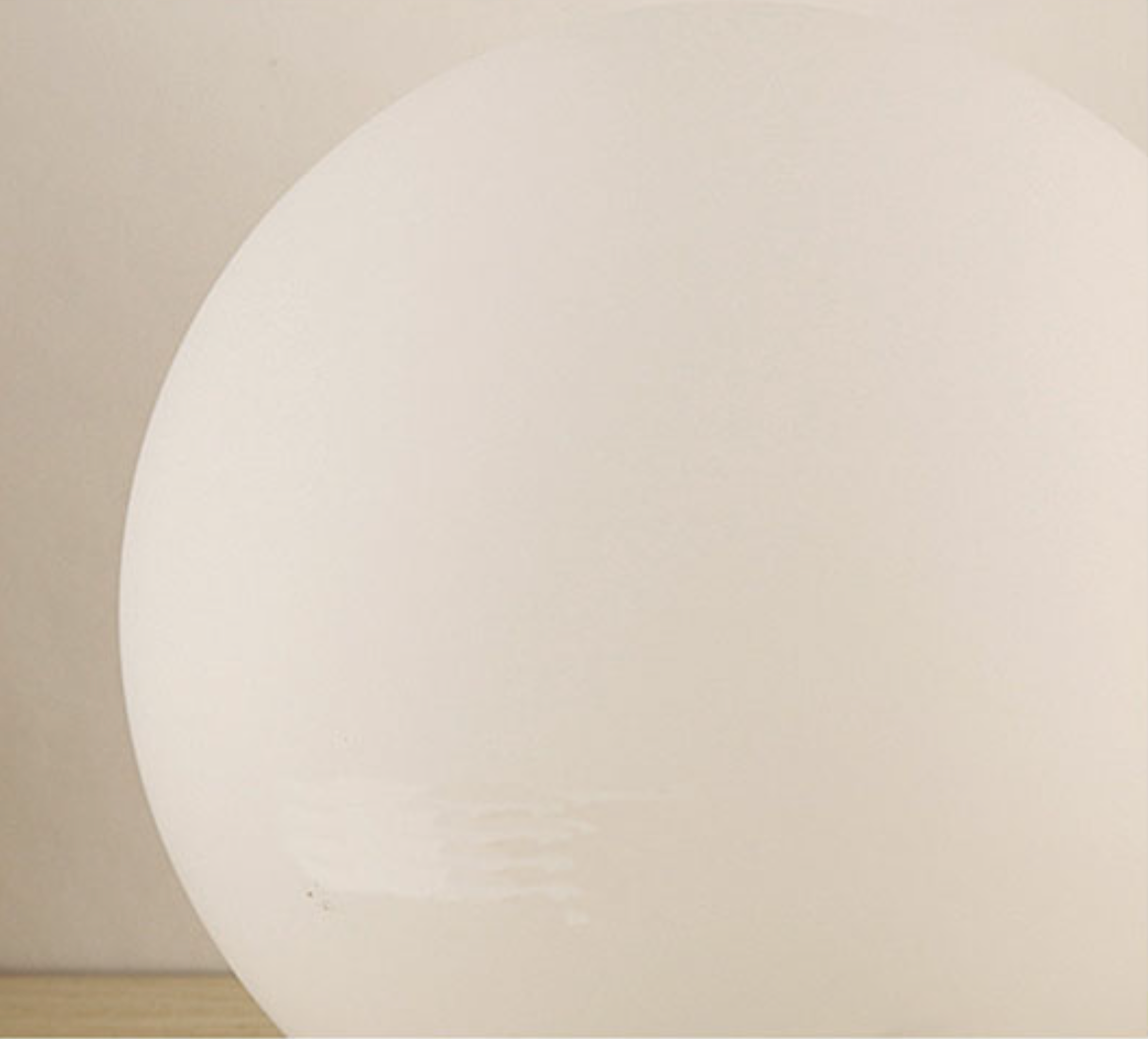 Contemporary Illumination: Modern Round Glass Table Lamp