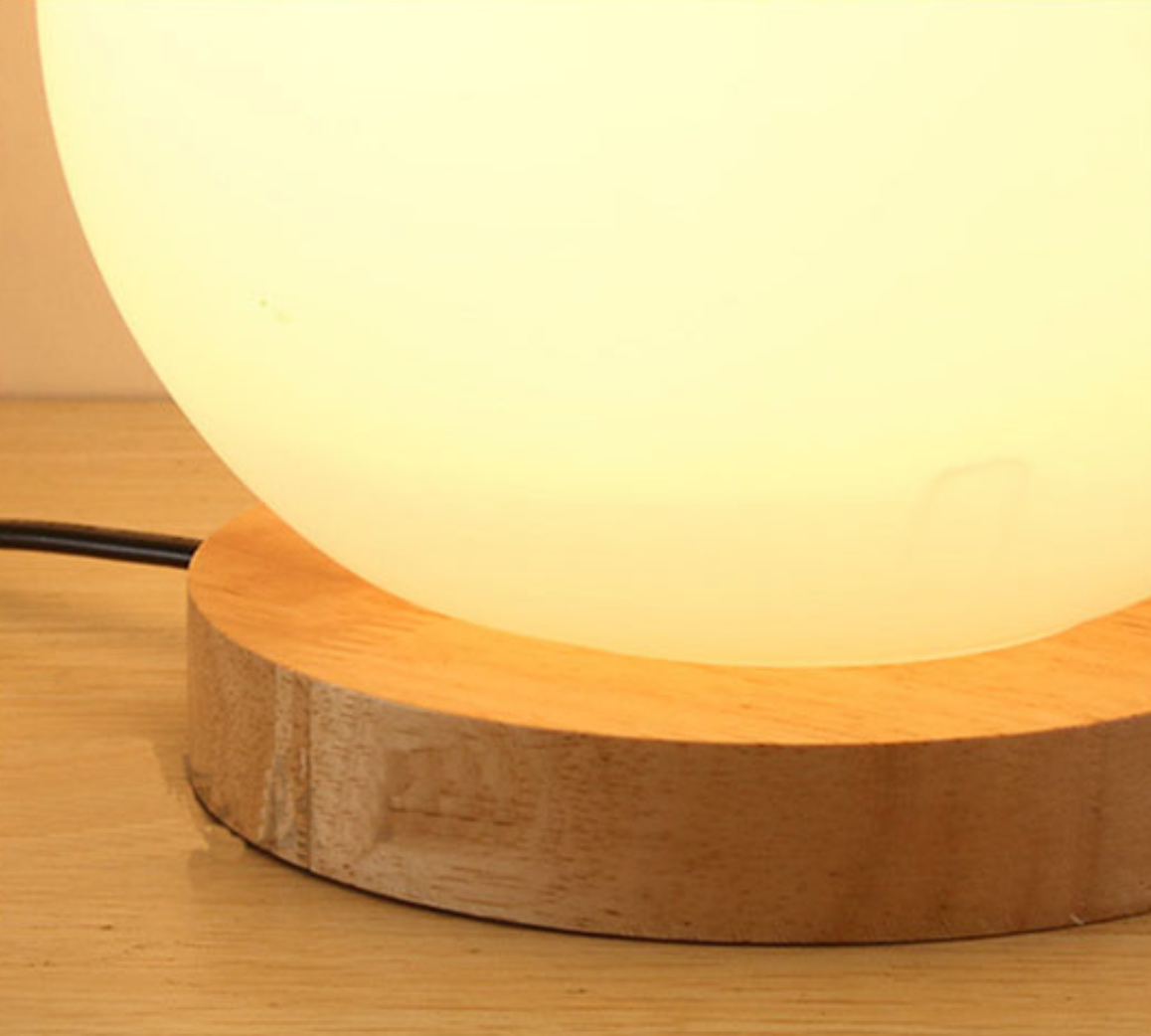 Contemporary Illumination: Modern Round Glass Table Lamp