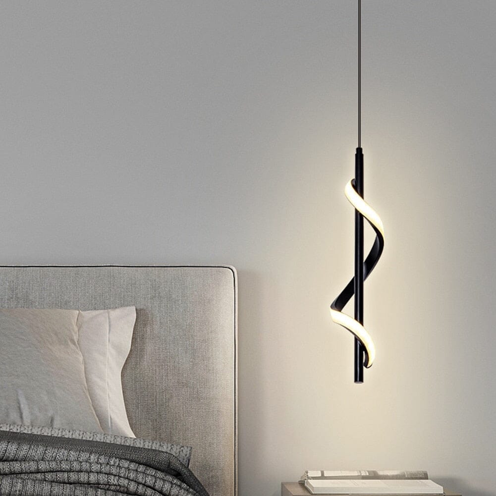 Minimalist LED Spiral Ring Pendant Lights: Contemporary Illumination ...