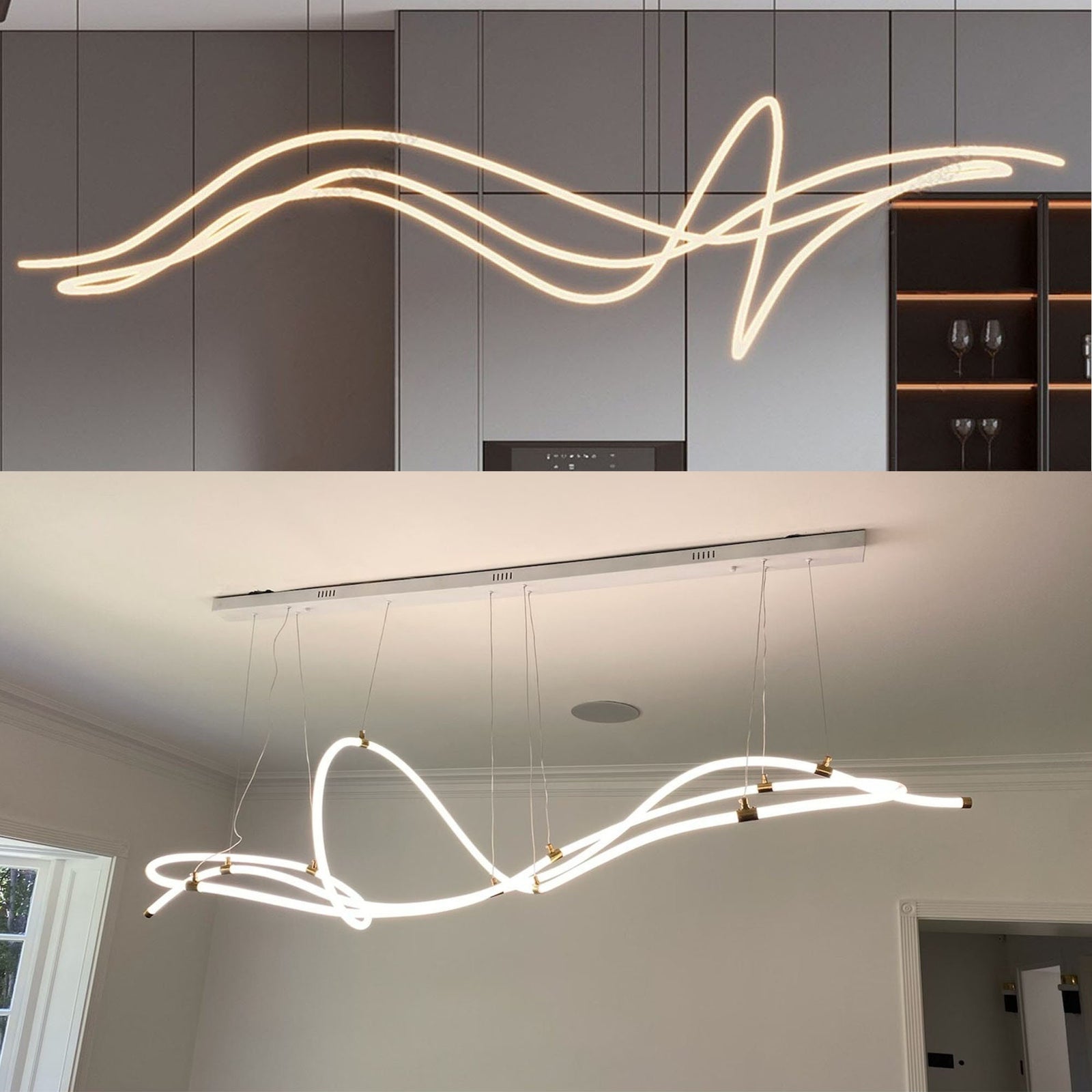 Modern Line Art Geometry Chandelier | Rufat Lights