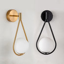 "Metal Casing Glass Ball Wall Sconce | Elegant Lighting Fixture