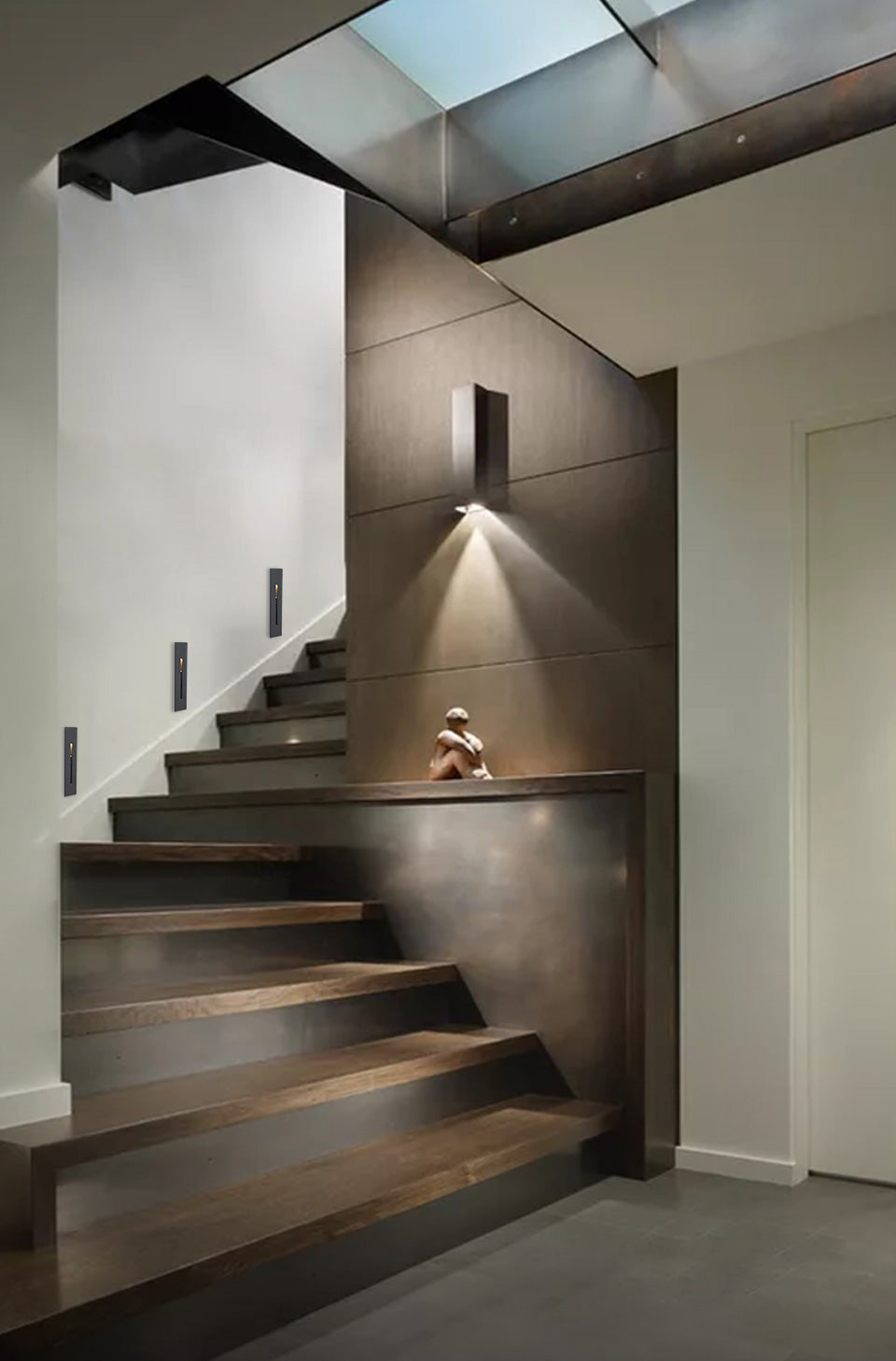 Sleek Recessed LED Corner Wall Light | Illuminate Your Space