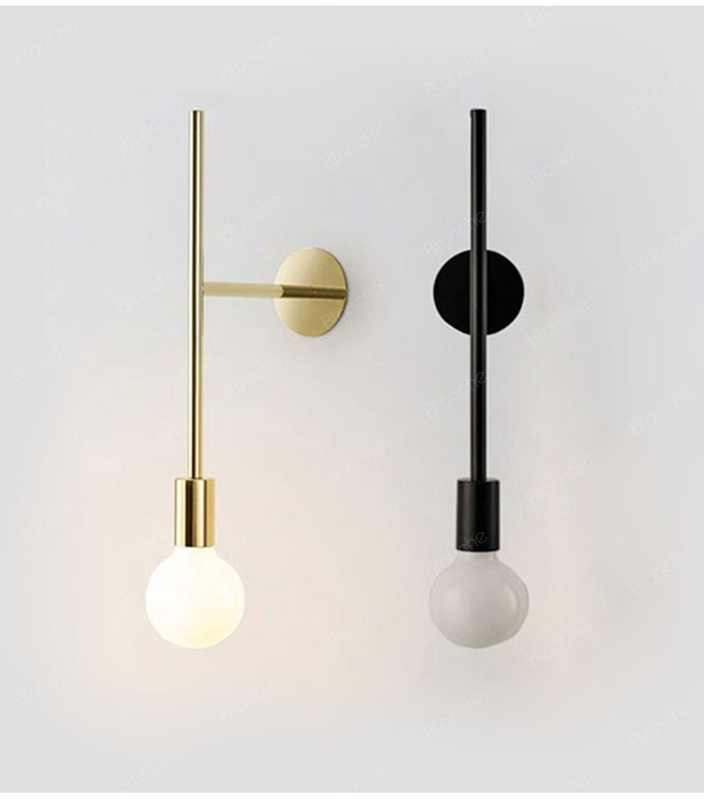 Sleek Metal Bar Glass Bulb Wall Light - Modern Lighting Design ...