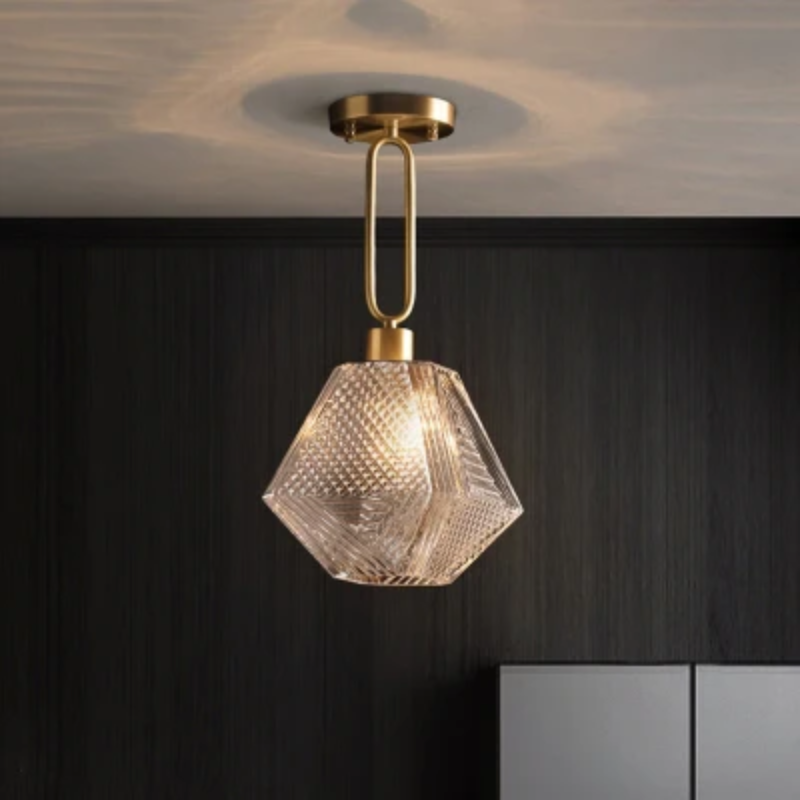 Sparkling Radiance: Diamond Glass Pendant Lamp